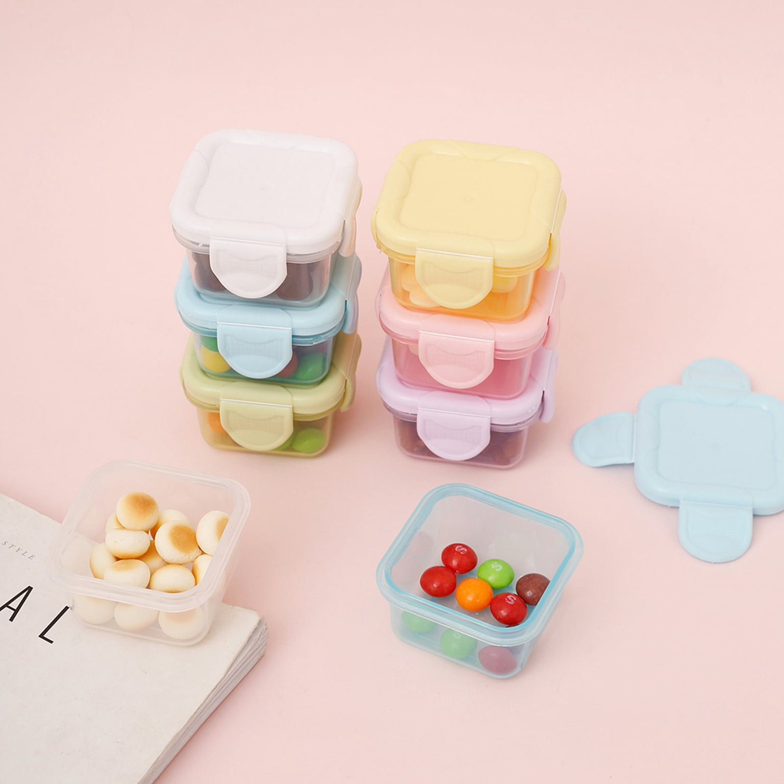 Waroomhouse 60ml Transparent Visible Food Storage Box with Leakproof ...