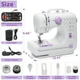 "Bshapplus Portable Sewing Machine, 12 Stitch Patterns, Mini 10.43 ...