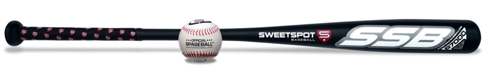 Sweetspot Baseball Bat Senior 34" Spaseball Practice Combo - Walmart.com