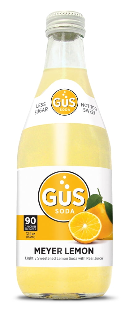 GuS Soda - Dry Meyer Lemon - 12 oz (12 Glass Bottles) - Walmart.com