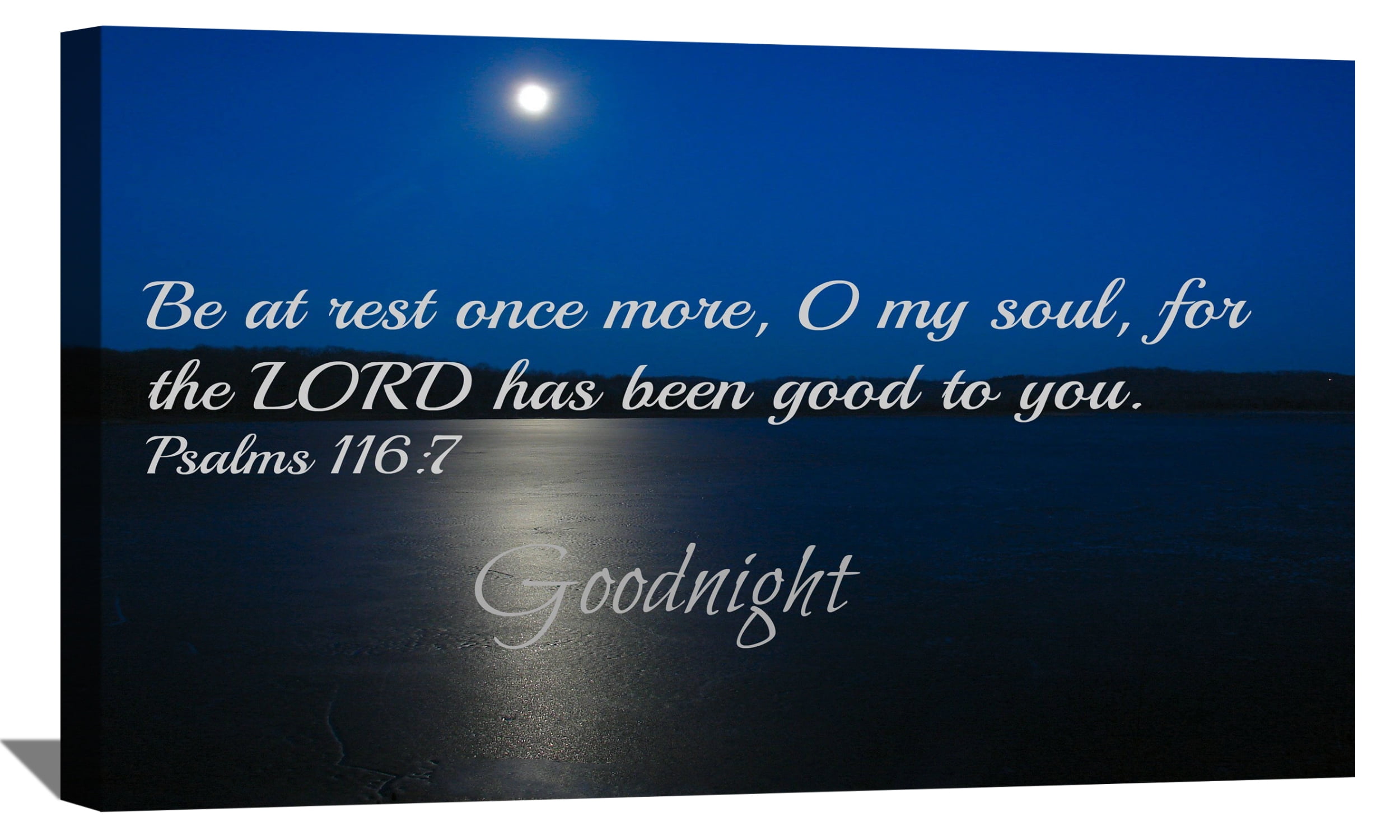 Goodnight Inspirational Christian Artwok Bible Verse Quotes Canvas Art ...