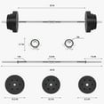 FIXTECH 66LB Olympic Adjustable Weight Set, 2 in 1 Barbell and Dumbbell ...