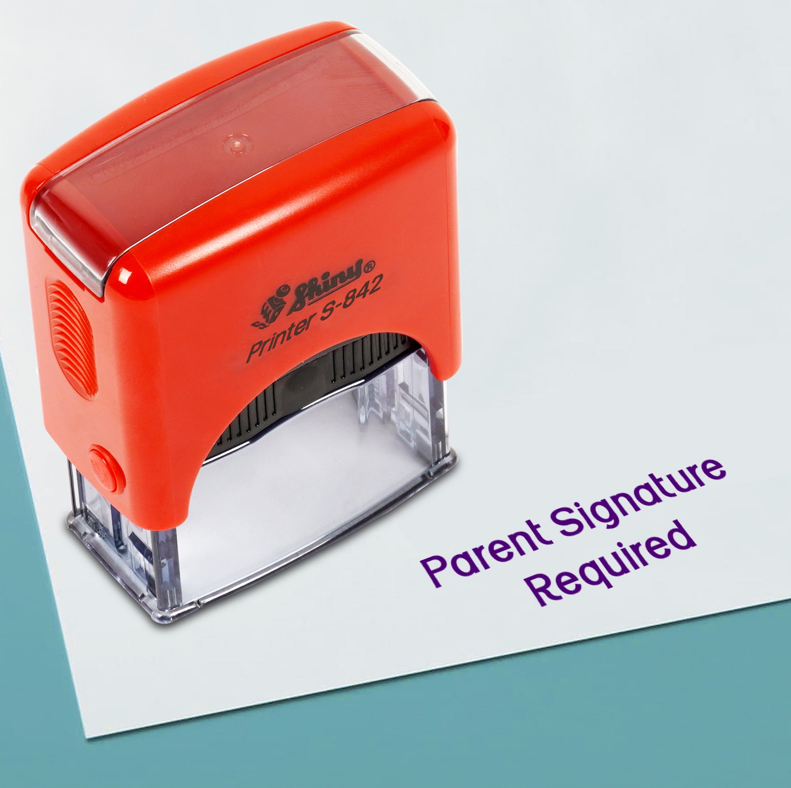 Printtoo Parent Signature Required Self Inking Rubber Stamp Pre,Inked ...