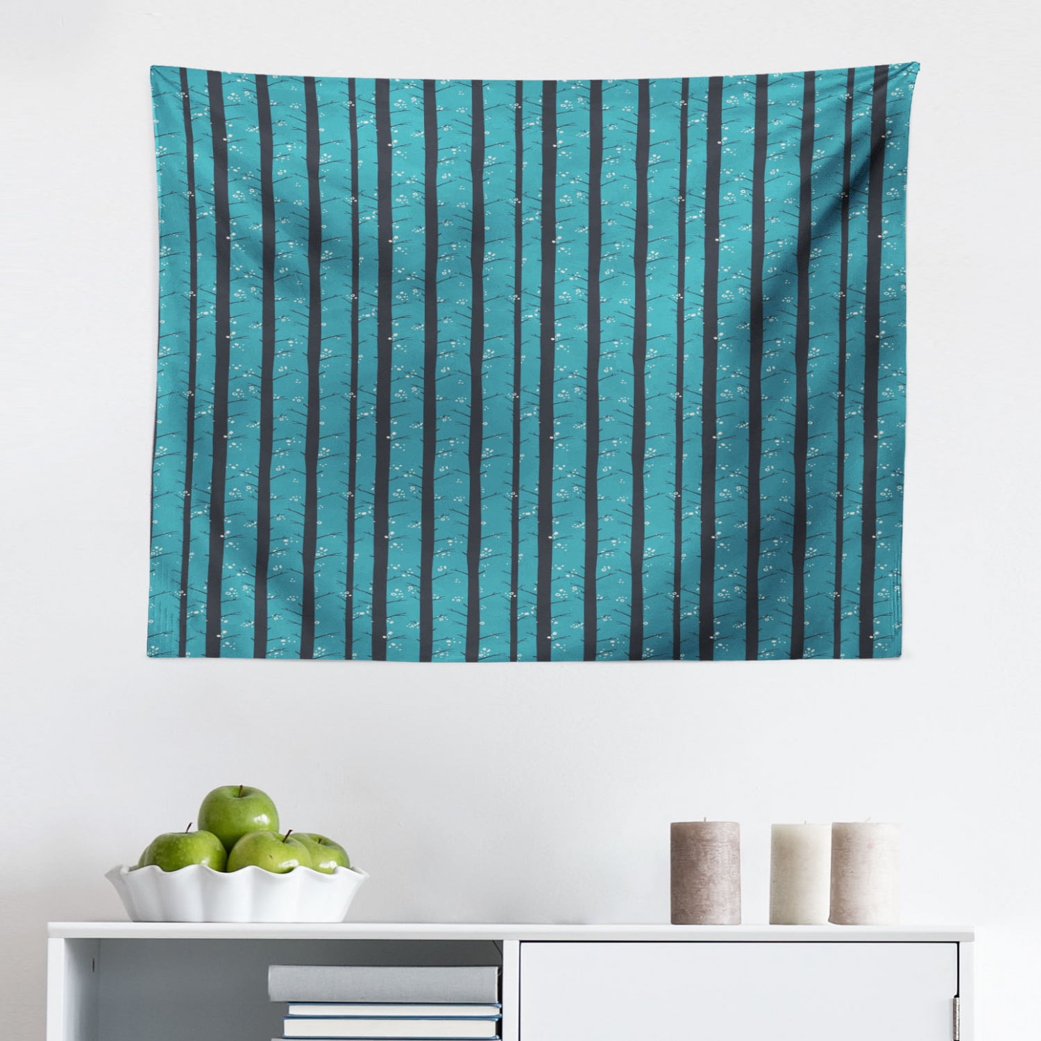 Abstract Tapestry, Modern Repetition of Hand Drawn Whirlpools Print ...