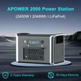 Ctolity Portable Power Station 2400W 2048Wh LiFePO4 Solar Generator with 2*200W Foldable Solar ...
