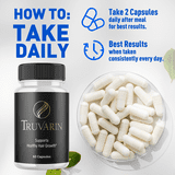 Truvarin Advanced Formula Healthy Hair Support Supplement 120 Capsules ...