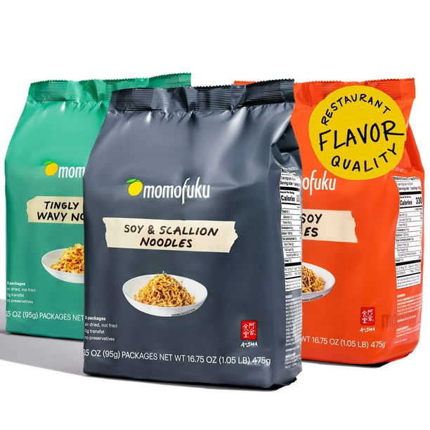 Momofuku Ramen Noodles Variety Pack by David Chang, 3 Flavors (5 ...
