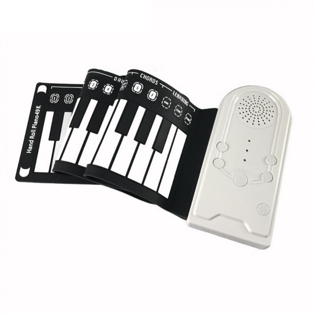 49 Keys Hand Roll Piano Silicone Portable Children's Beginner Folding ...