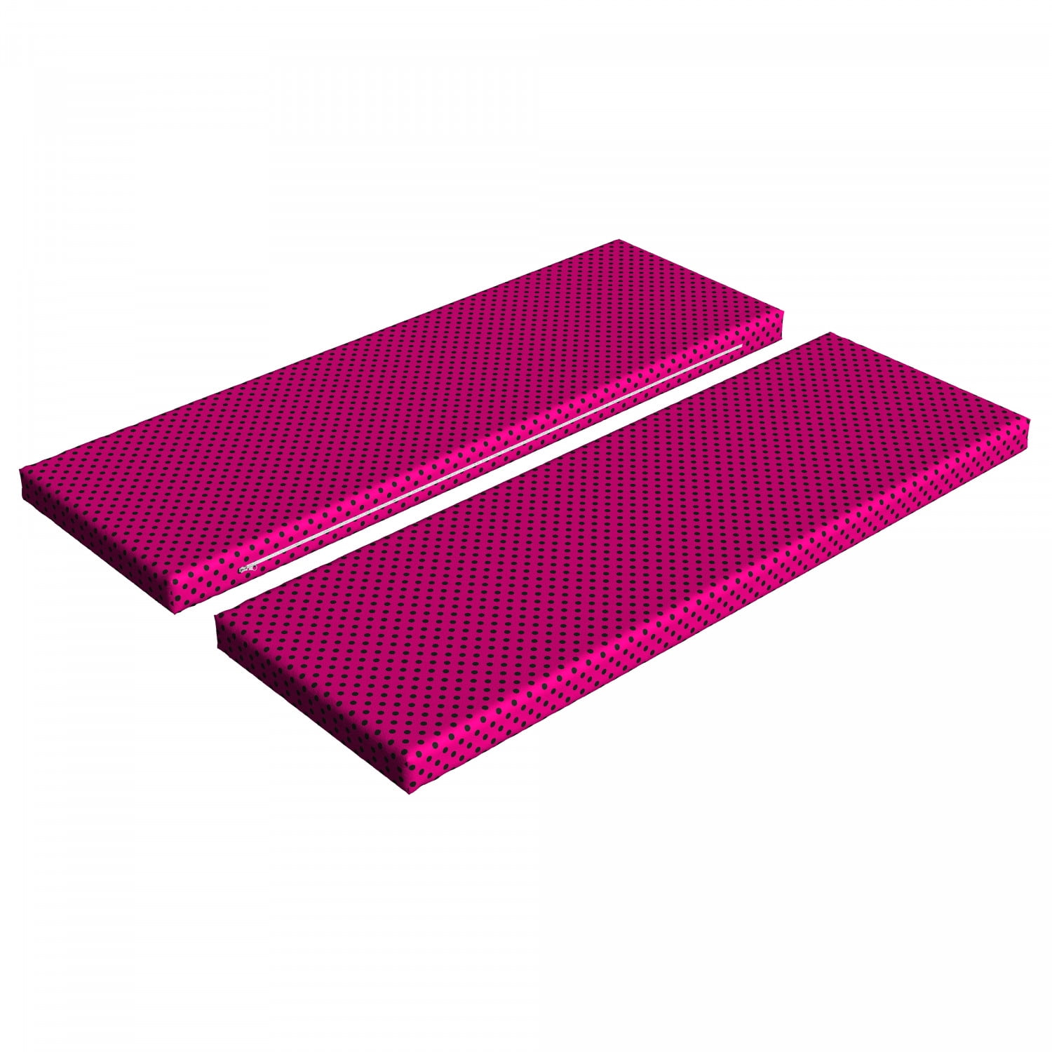 Hot Pink Bench Cushion Set of 2, Pop Art Inspired Design Retro Pattern ...