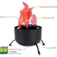 JIAN YA NA 4 in 1 Artificial Fire Flames, Battery Operated Fake Fire ...