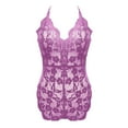 Women'S Lingerie, Sleep Women Deep V Halter Lingerie Teddy One Piece ...