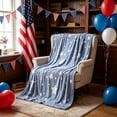 Glow In Dark Star Flannel Blanket, Red White Blue Soft Throw, Air ...