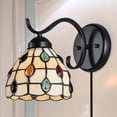 FSLiving Tiffany Wall Lamp LED Sconces Stained Glass Corridor Light ...