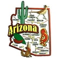 Arizona State Map and Landmarks Collage Fridge Collectible Souvenir ...