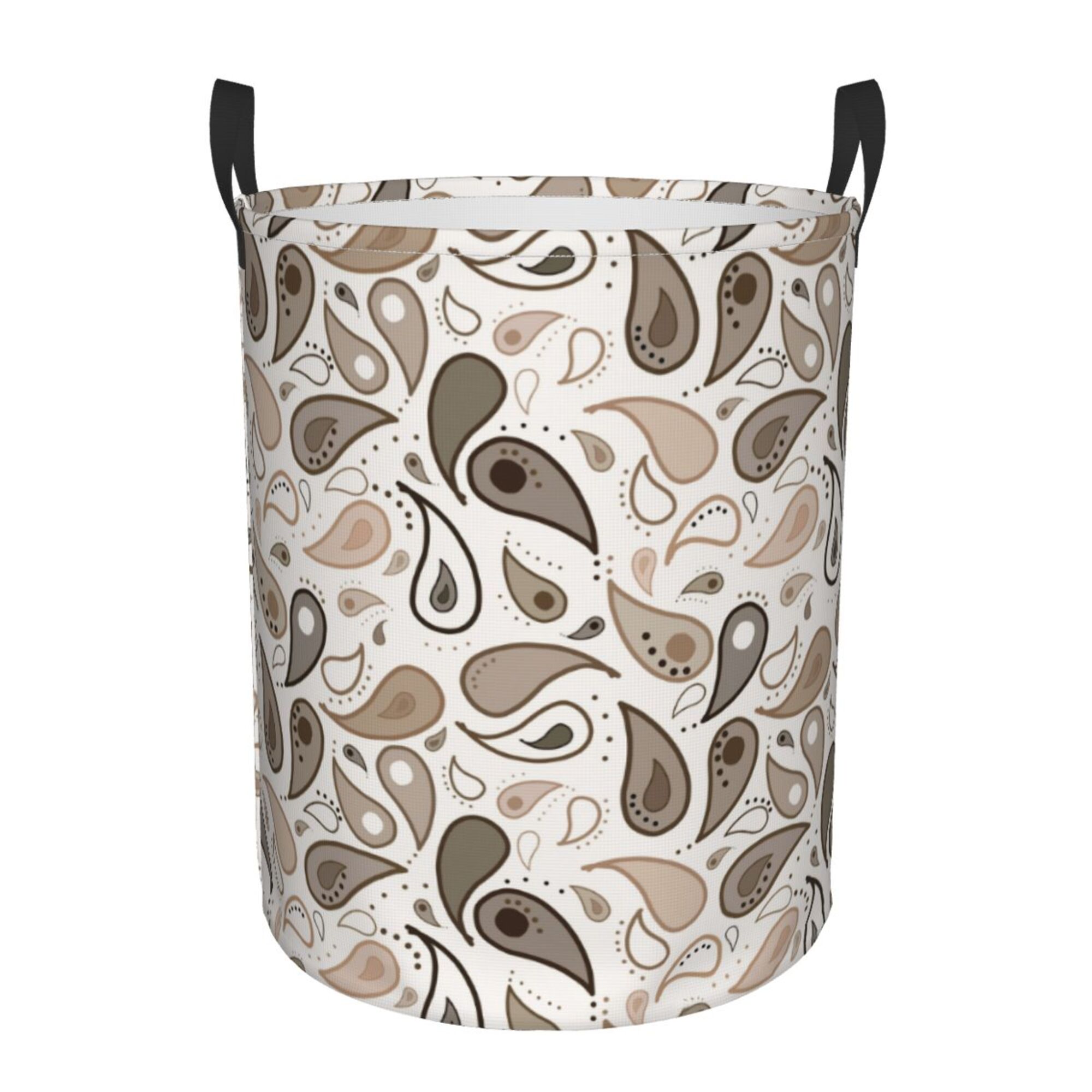 DouZhe Waterproof Collapsible Large Laundry Baskets, Paisley Graphic ...