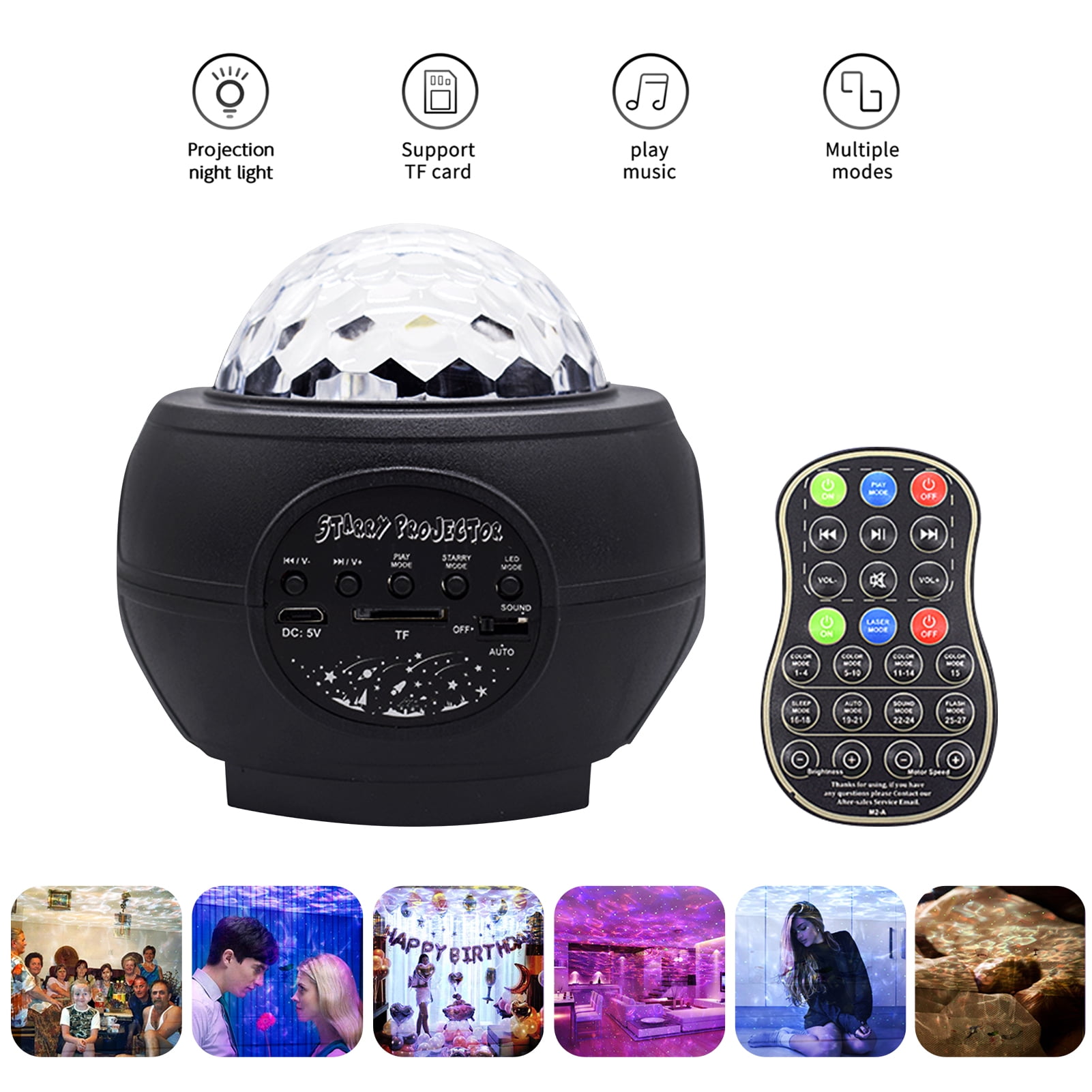 Proyector de olas oceánicas con altavoz Bluetooth, varios colores de ...