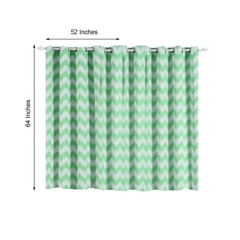 Mint Chevron Shower Curtain