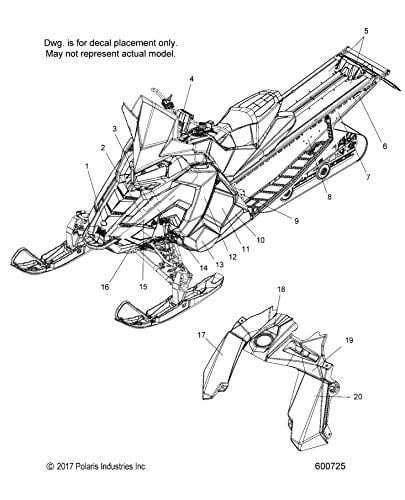 Polaris 7185691 Decal-Sd Pnl Switchback Lh SwitchBack Switchback 600 ...