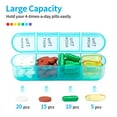 Zoksi 7-Day Weekly Pill Organizer, 4x Daily Divider, Travel-Friendly Medication Container ...