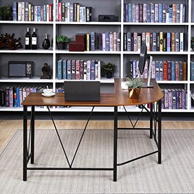 Bowery Hill Antique Look Home Office L-Shaped Computer Desk with CPU ...