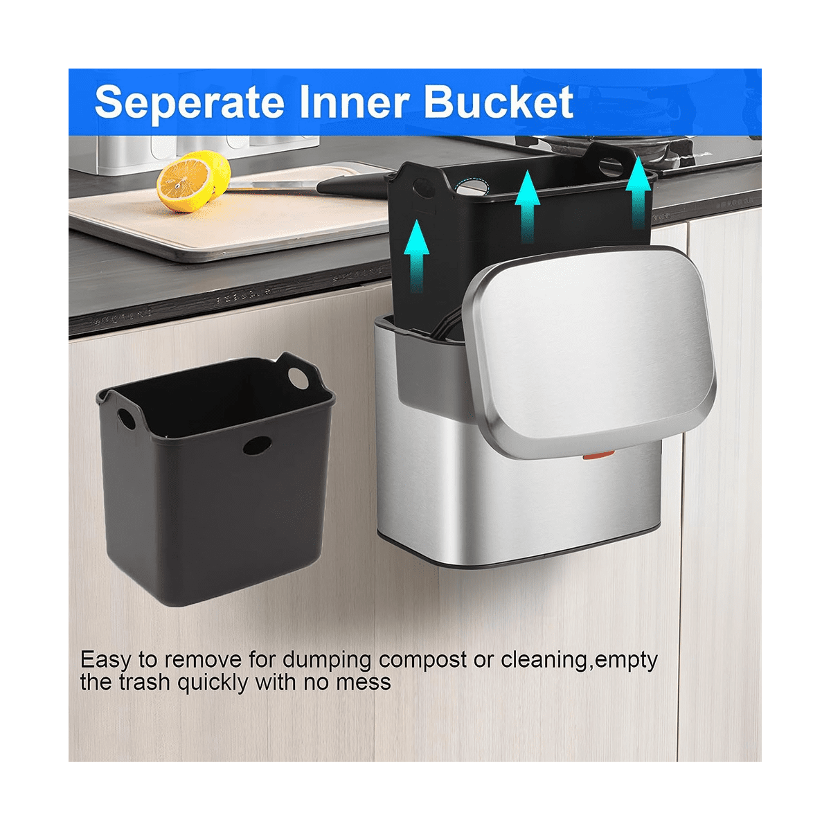 Click here for Unbranded Hanging Stainless Steel Compost Bin 1.05... prices