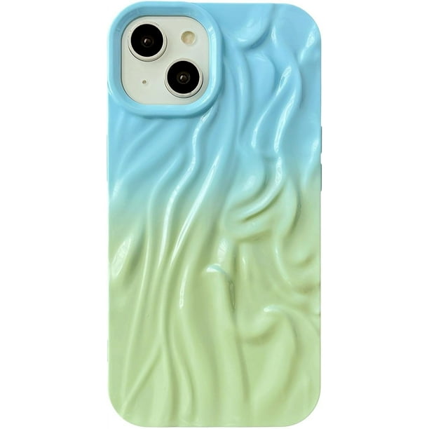 Pleated Water Ripple Chrome Wave Pattern Soft Compatible with iPhone ...