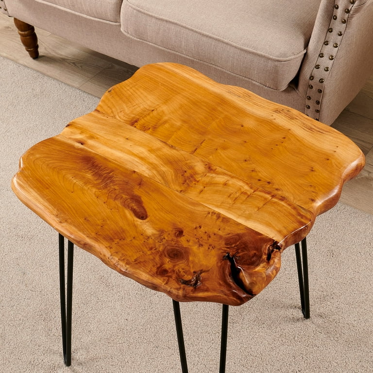 Cedar Roots Live Edge Coffee Table 20 x 20 x 21 H