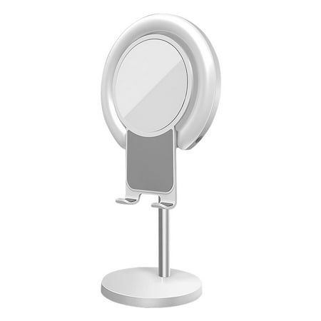 LED Ring Light Desktop Makeup Lighting with Stand Big Mirror and ...