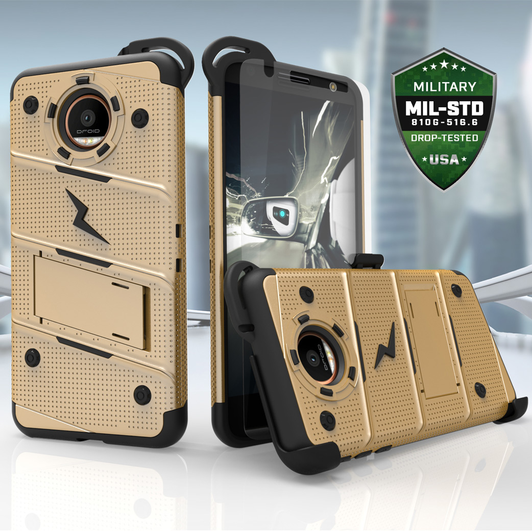 Zizo BOLT Series compatible with Motorola moto Z Case Military Grade ...