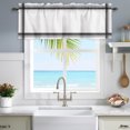 Black Gray Grid Kitchen Valances for Windows 60x18 Inch Kitchen ...