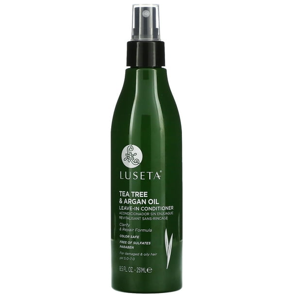 Tea Tree & Argan Oil, Leave-In Conditioner, For Damaged & Oily Hair, 8. ...