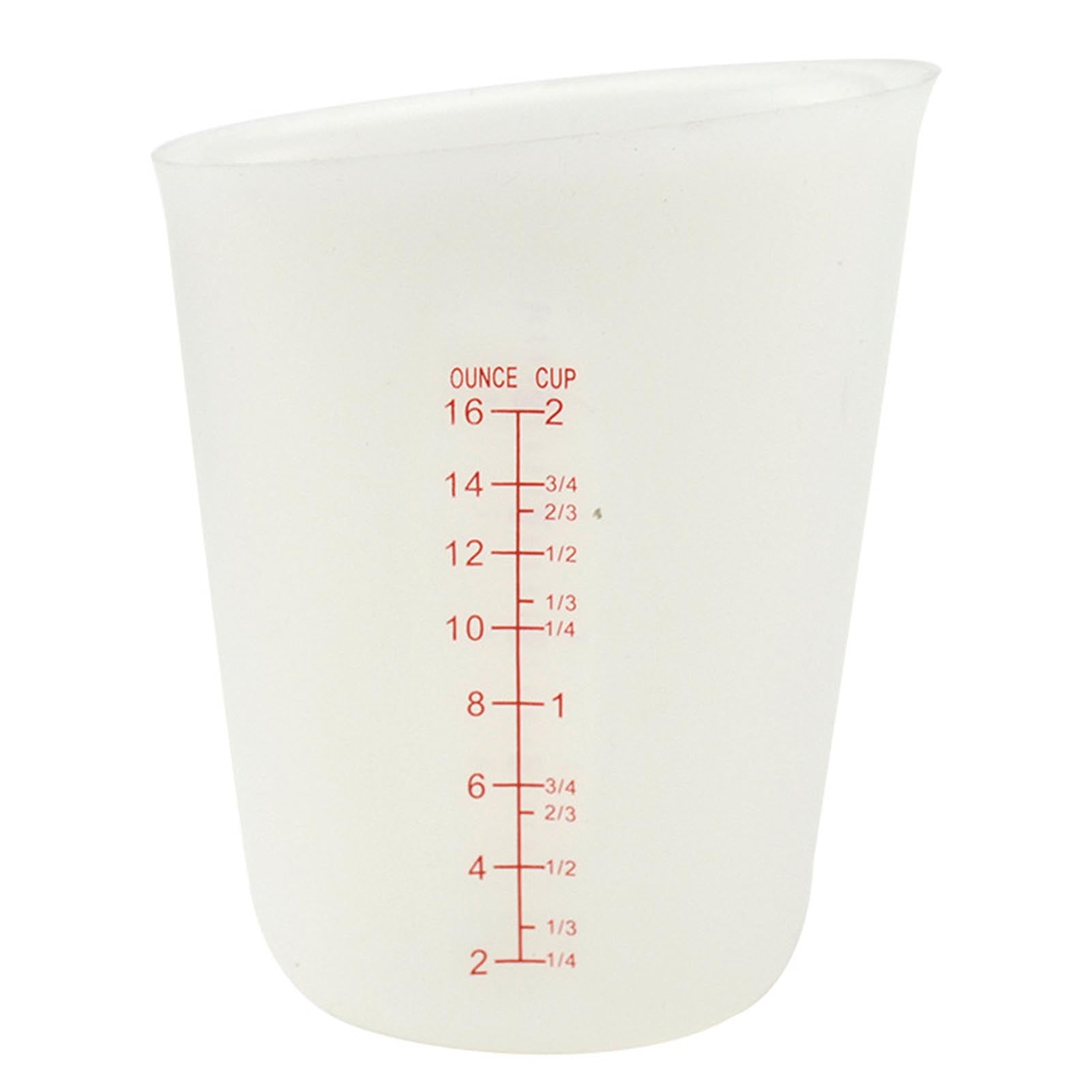 Heat-Resistant Measuring Cup Clear, Double Scales, Round Mouth, Beveled ...