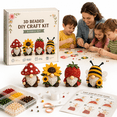 3D Beaded DIY Craft Kit, 4-Piece Handmade Beading Set for Adults ...