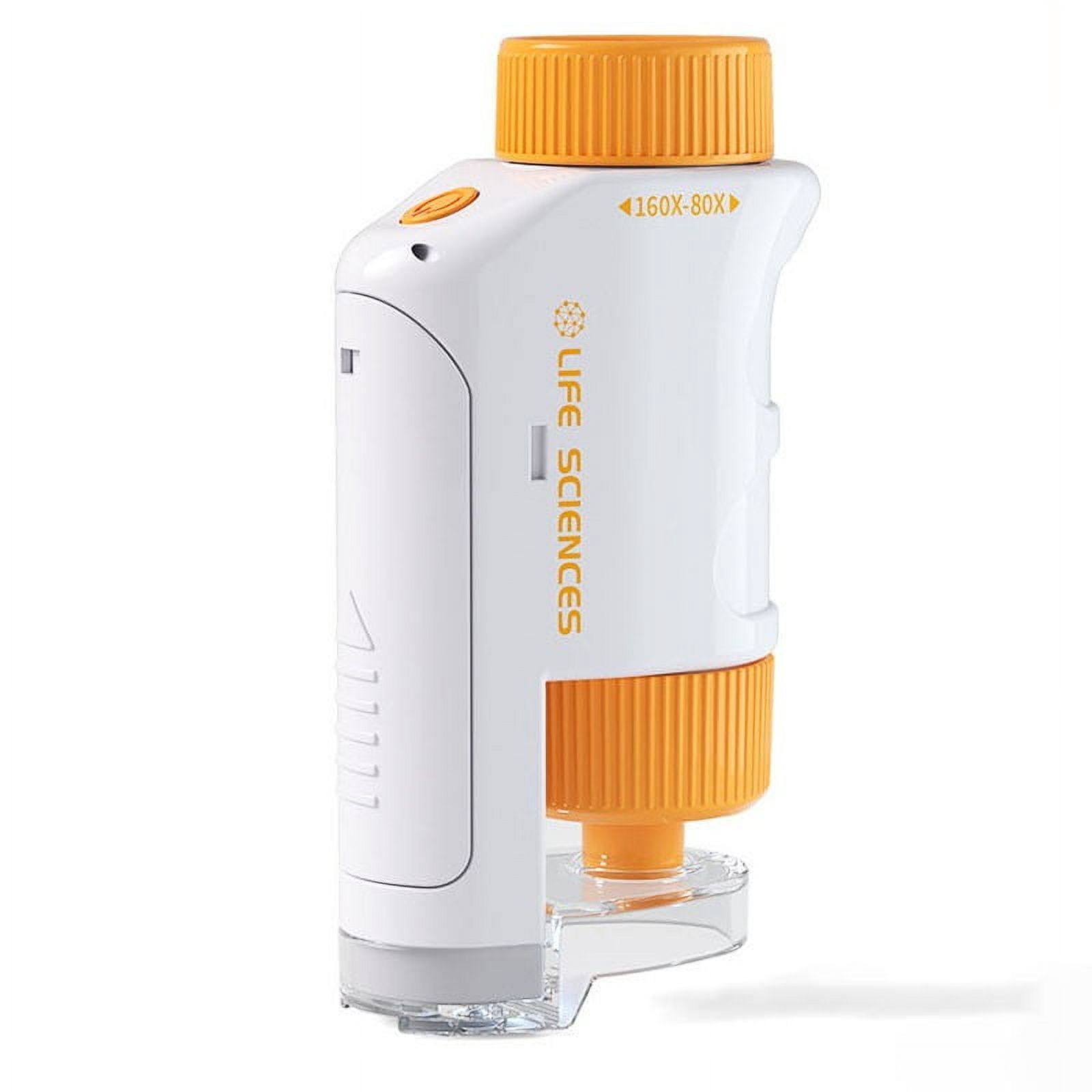 160-80X Pocket Microscope For Children Kids Science Toy Kit Educational ...