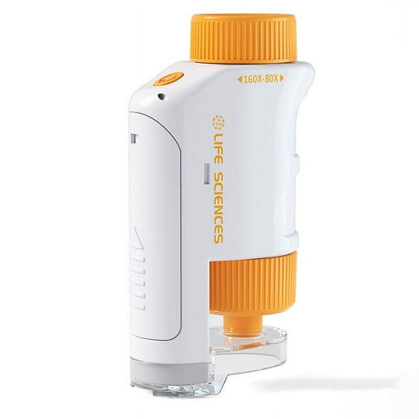 160-80X Pocket Microscope For Children Kids Science Toy Kit Educational ...