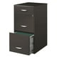 2 Piece File Cabinet in Charcoal and Adjustable File Caddy in Black ...