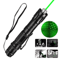 Rechargeable Green Laser Pointer Pen 532nm Visible Beam W/ Star Beam ...