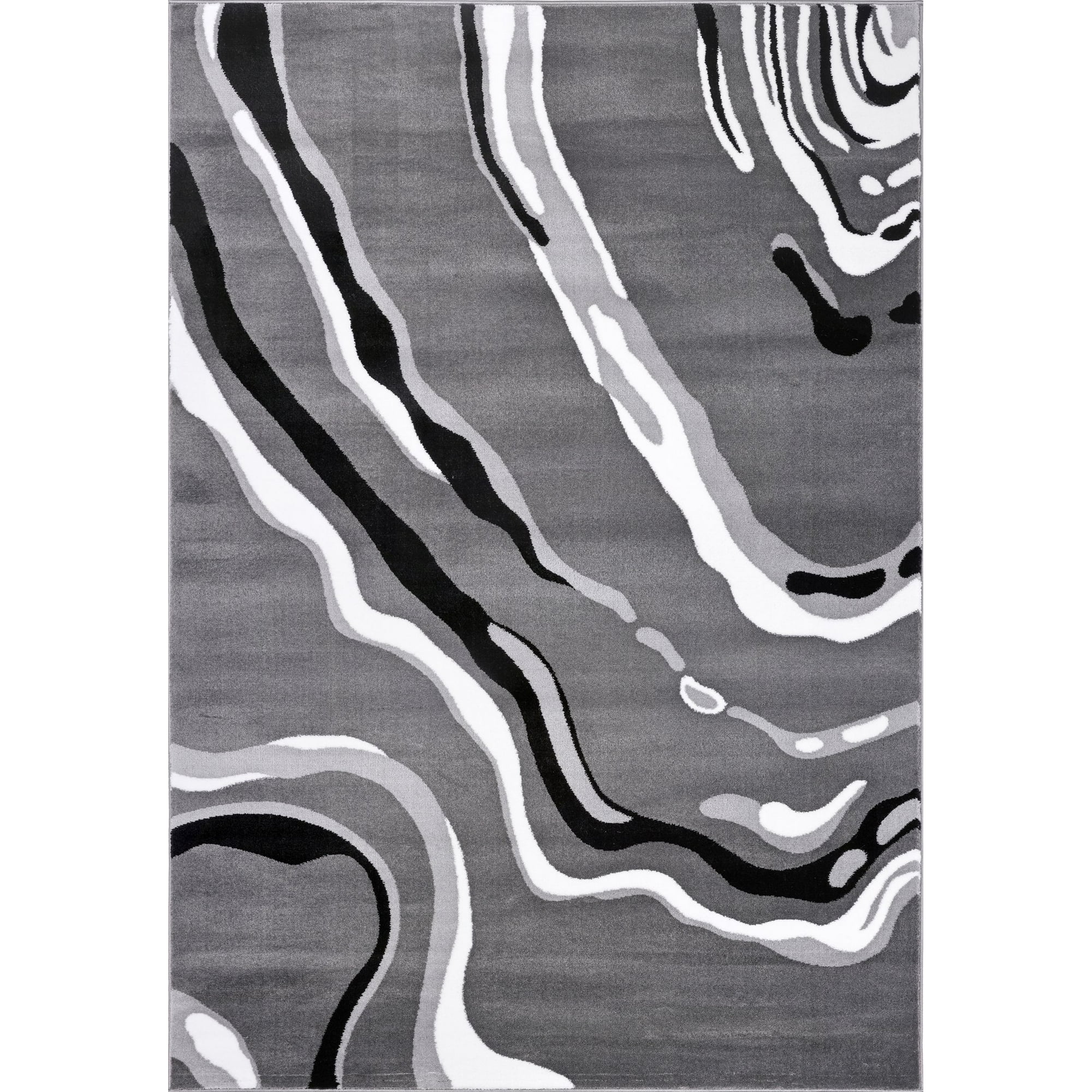 Click here for Ladole Rugs Calvin Grey Black Abstract Polypropyle... prices