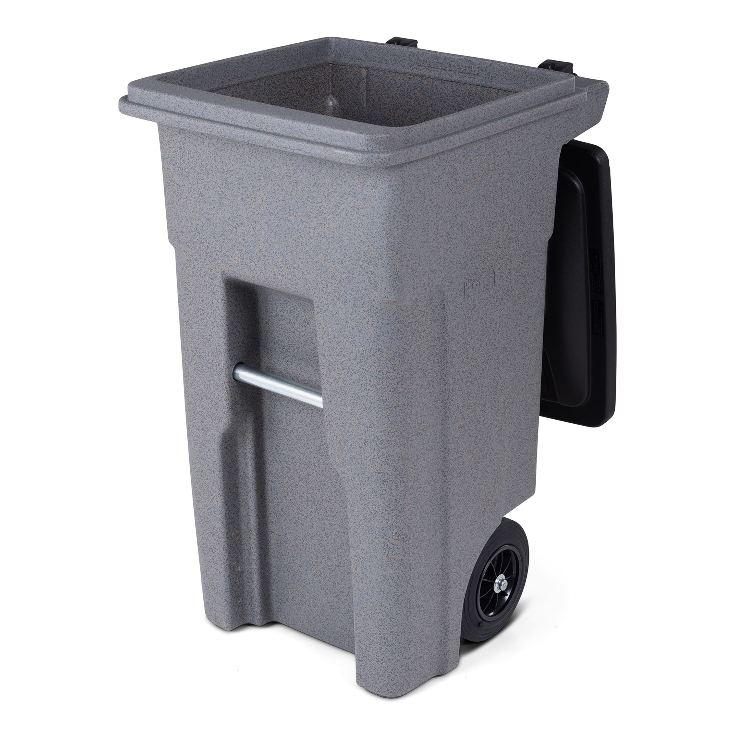 Toter 32 Gal. Industrial Commercial Outdoor Large Garbage Trash Can with Wheels and Lid in Graystone Walmart