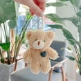 12cm Cute Bear Plush Keyring Pendant Soft Stuffed Plush Keychain Toy ...
