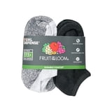 Fruit of The Loom Dual Defense No Show Socks for Boys, Assorted, Sizes ...