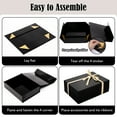 DUOTAN Large Glossy Black Gift Box with Magnetic Lid 13.5 x 10 x 3.5 ...