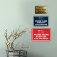 Classic Framed Please Clean Surfaces and Utensils Sign (Blue) - Small ...