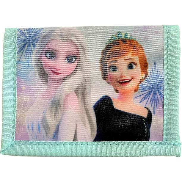 Frozen Elsa And Anna Little Girl Bifold Wallet With Zippered Pocket ...