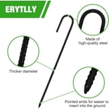 16 inch Rebar Stakes J Hook Heavy Duty Galvanized Metal Stakes for ...