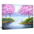 Design Art Flowering Trees over Lake Canvas Print - Walmart.ca