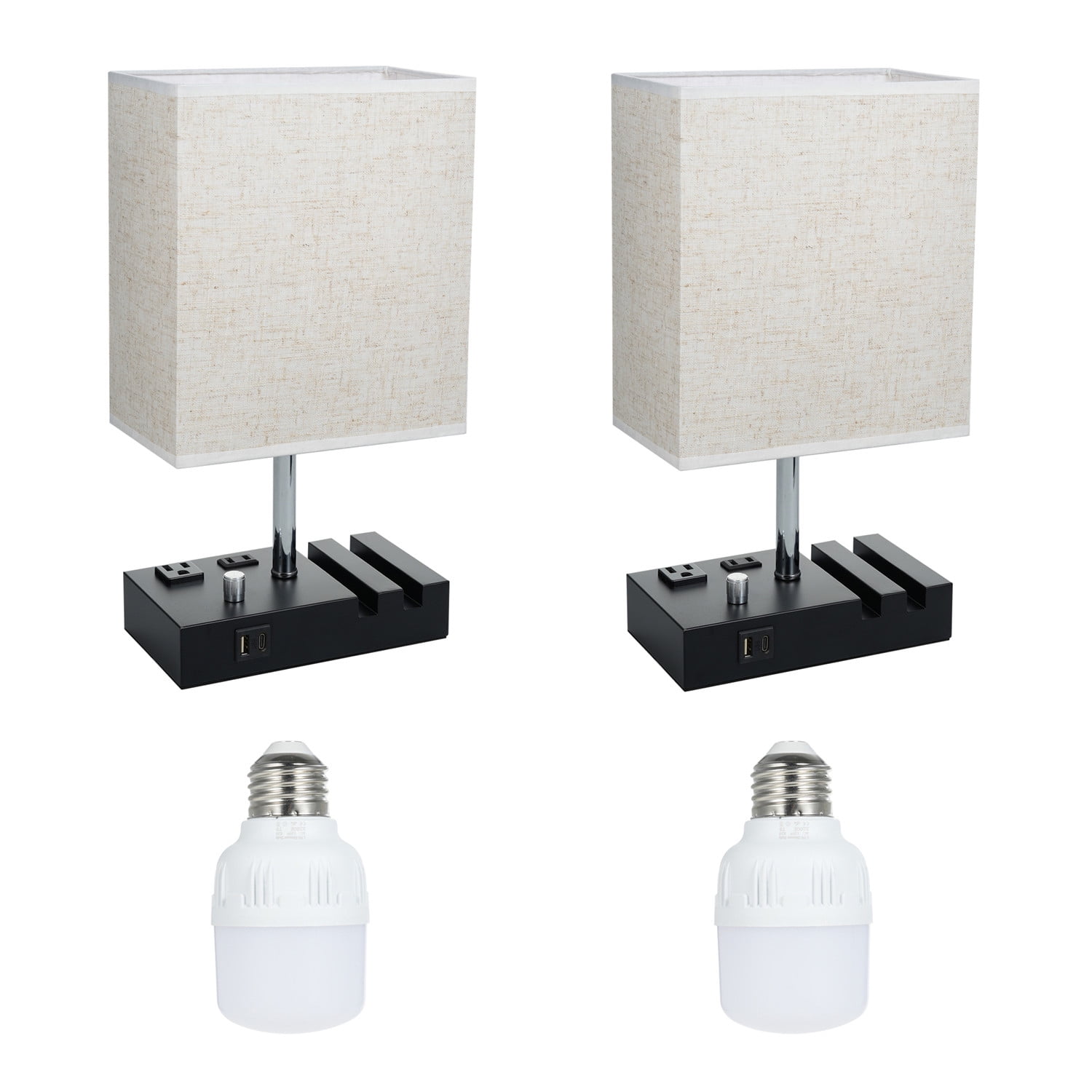 Click here for Tfixol 2 Packs Fabric Lampshade Table Lamp Bedroom... prices