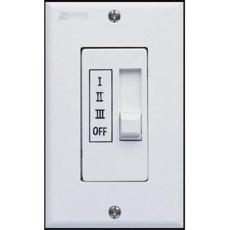 Concord Fans PD-007-A 3-Speed 5 Amp Milti Fan Slide Wall Control Wht ...