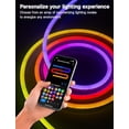 16.4ft RGB Color-Changing Neon LED Strip Light, App + Remote Control ...