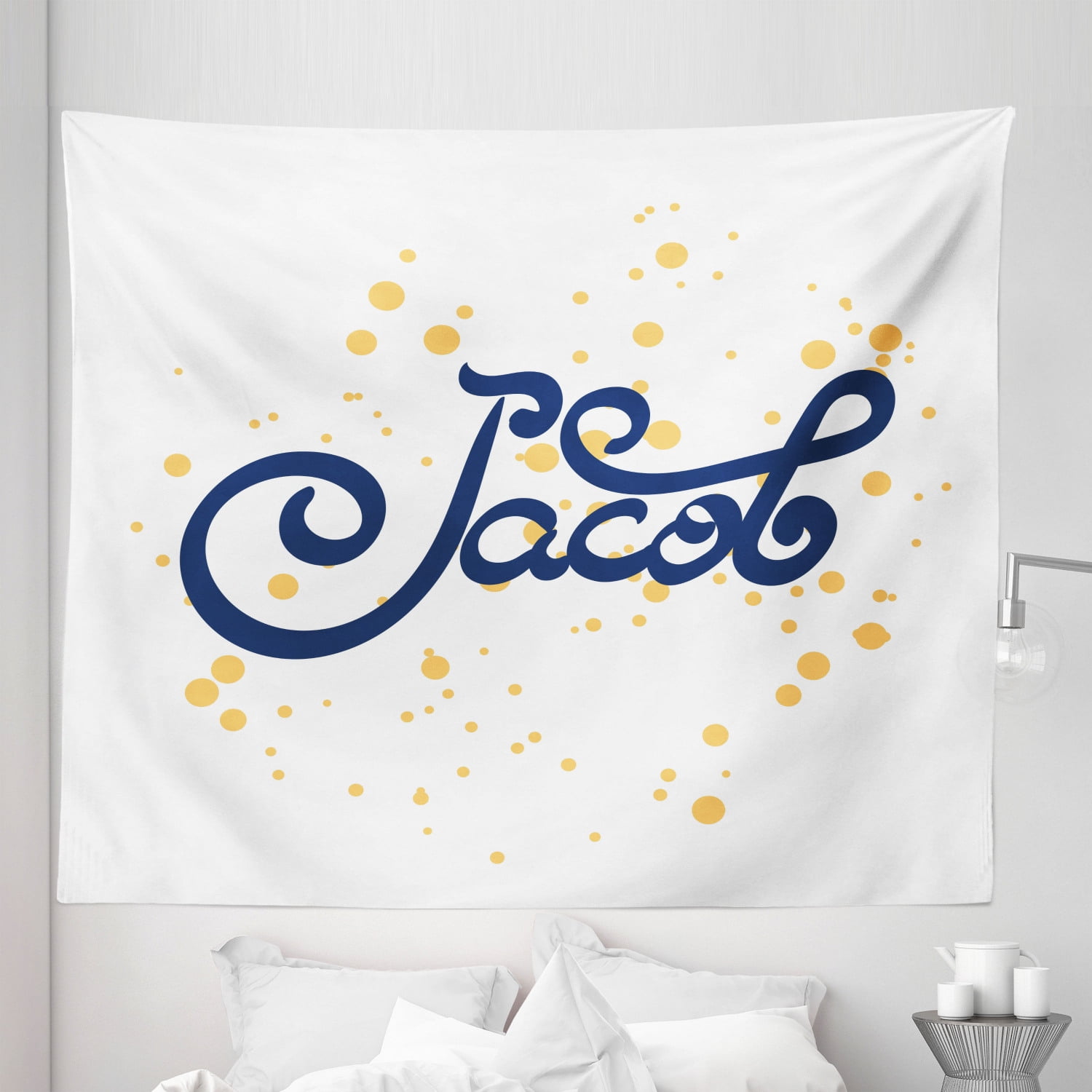 Jacob Tapestry, Name with Modern Calligraphy Letter Design Popular Name ...